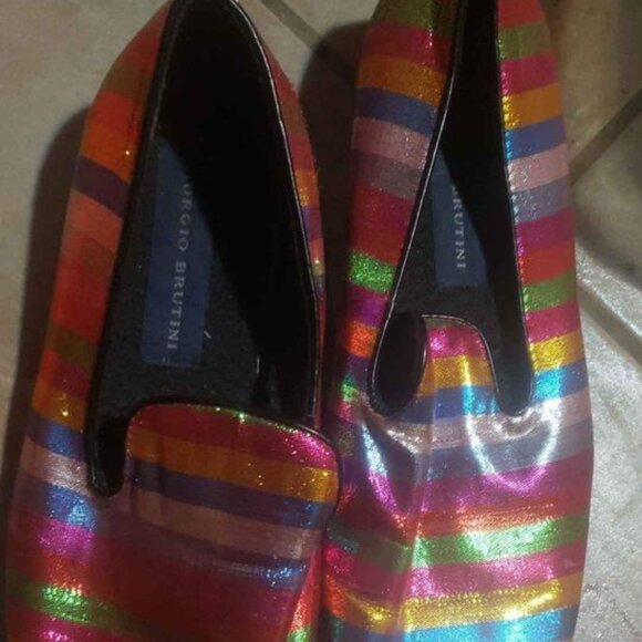 Giorgio Brutini | Shoes | Giorgio Brutini Metallic Rainbow Loafers ...